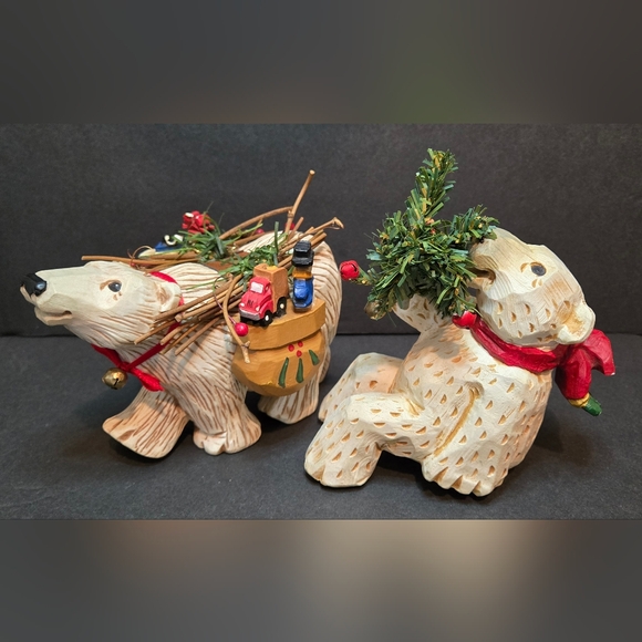 David Frykman | Holiday | David Frykman Lot Of 2 Polar Bear Tree And ...
